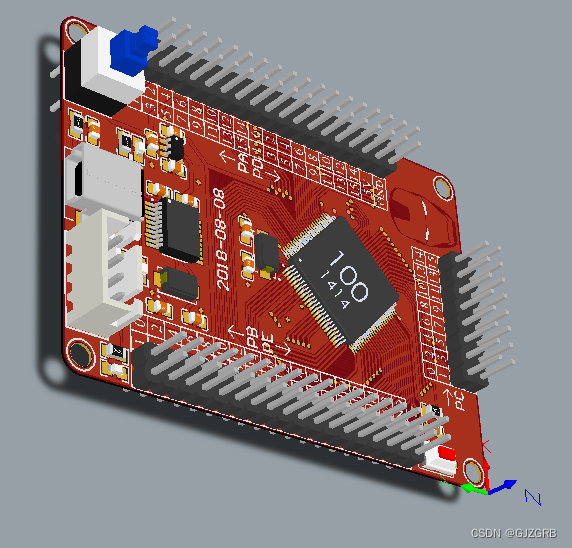 基于STM32F103Vx单片机带CH340T USB转串口应用评估板硬件（原理图+PCB）工程文件_stm32f103 ch340t-CSDN博客