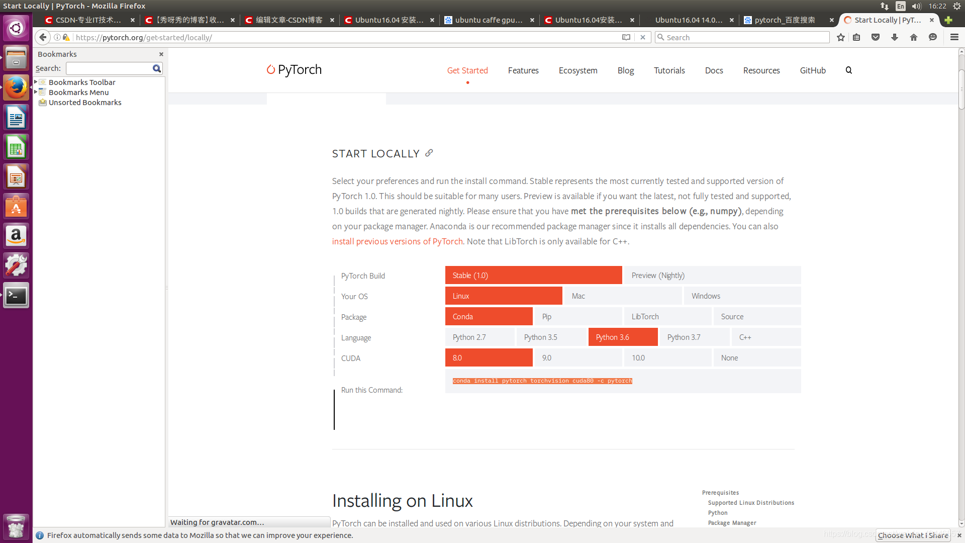 Ubuntu16.04 安装Cuda Cudann 配置GPU版本pytorch环境_ubuntu16.04安装cuda decode-CSDN博客