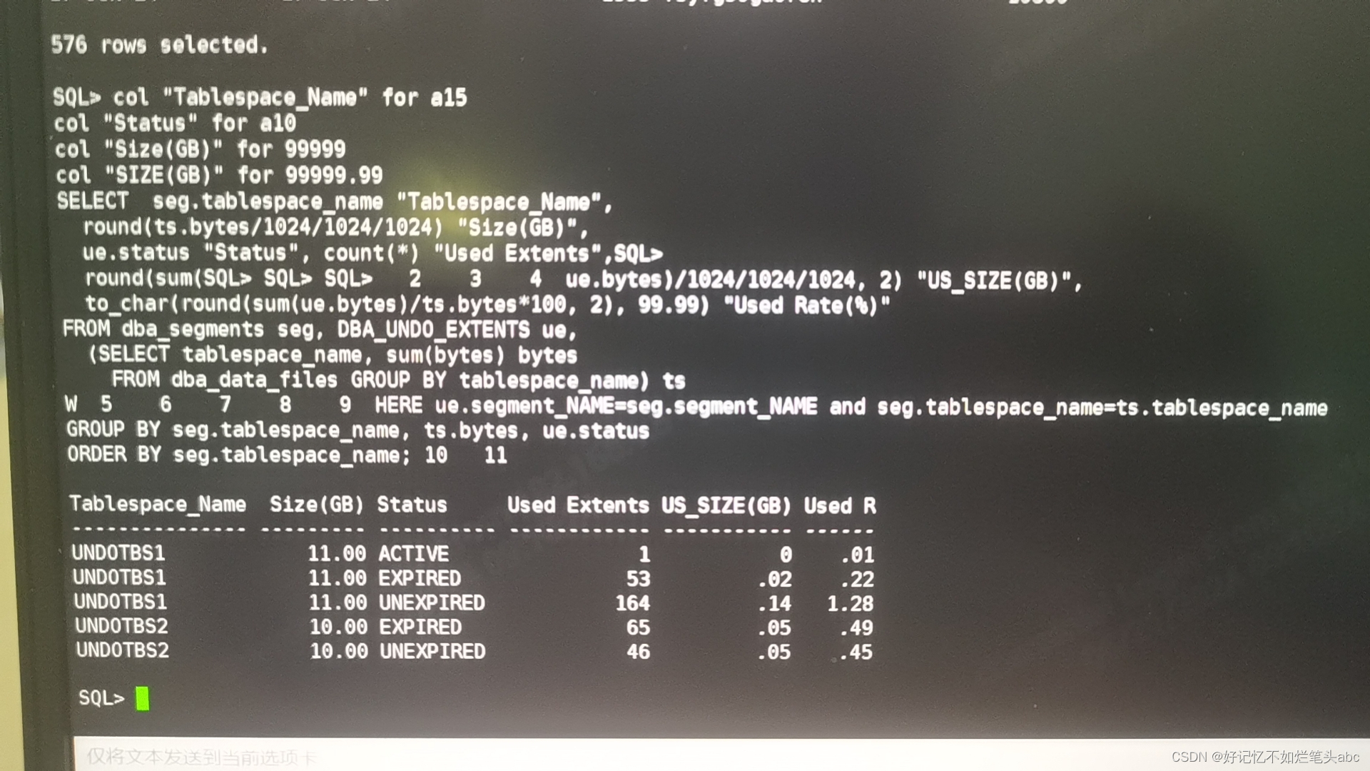 关于undo的问题_oracle查看undo保留的时长-CSDN博客