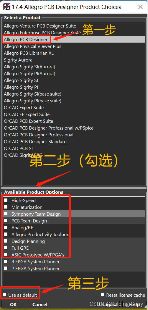 17.4 OrCAD PCB SI Product Choices该如何勾选_orcad pcb editor product choices ...