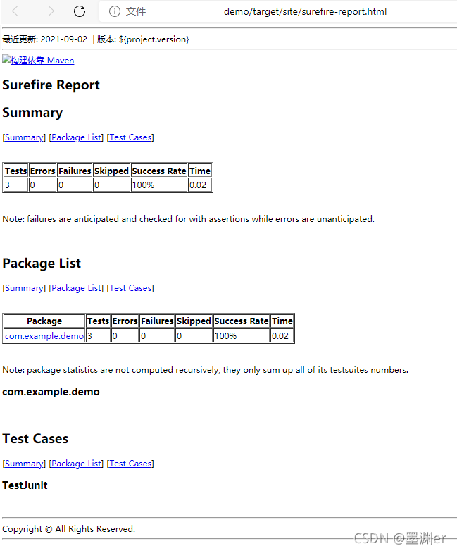 maven junit surefire cobertura 测试报告_mvn单测结果分析-CSDN博客