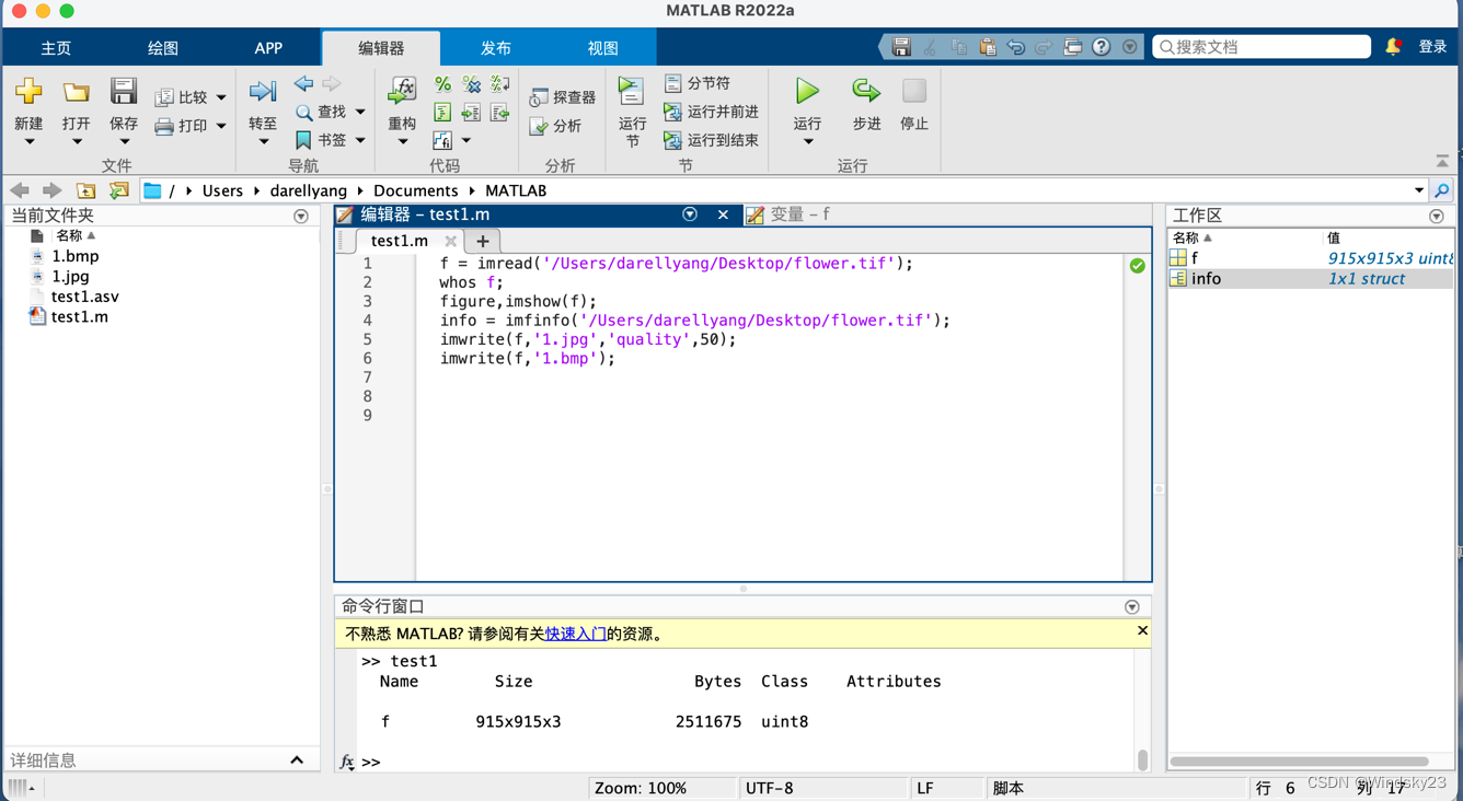 MATLAB图像处理基础：读取、显示与转换-CSDN博客