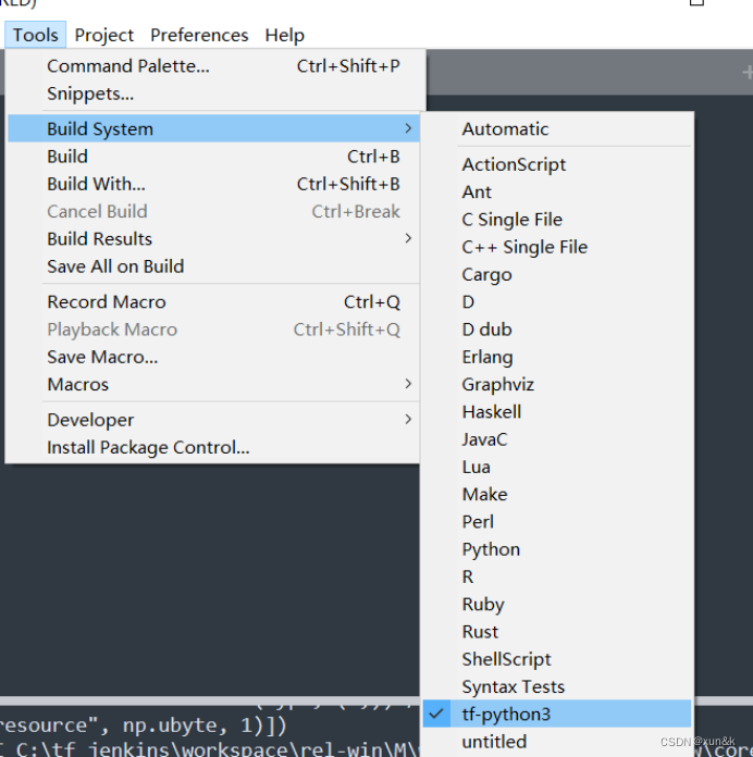 安装TensorFlow和使用sublime编辑器_windows 本地安装 tensorflow-CSDN博客
