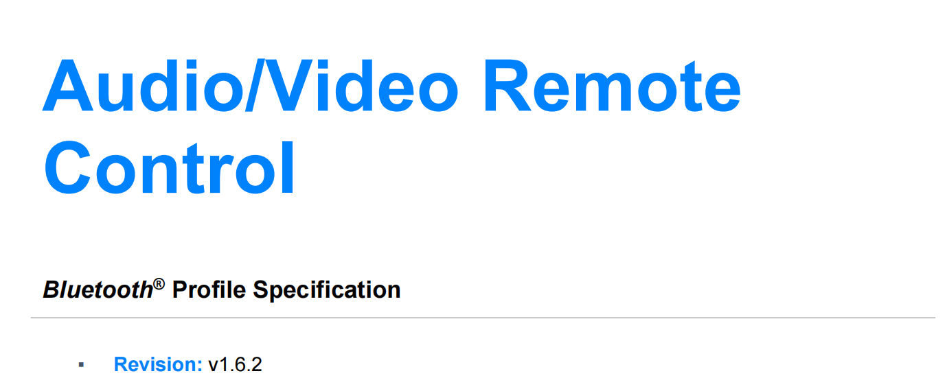 Bluetooth Profile Specification之（AVRCP篇）5.0 AVRCP简介_java 蓝牙5.0协议文档-CSDN博客
