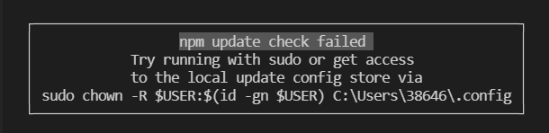 npm update check failed-CSDN博客