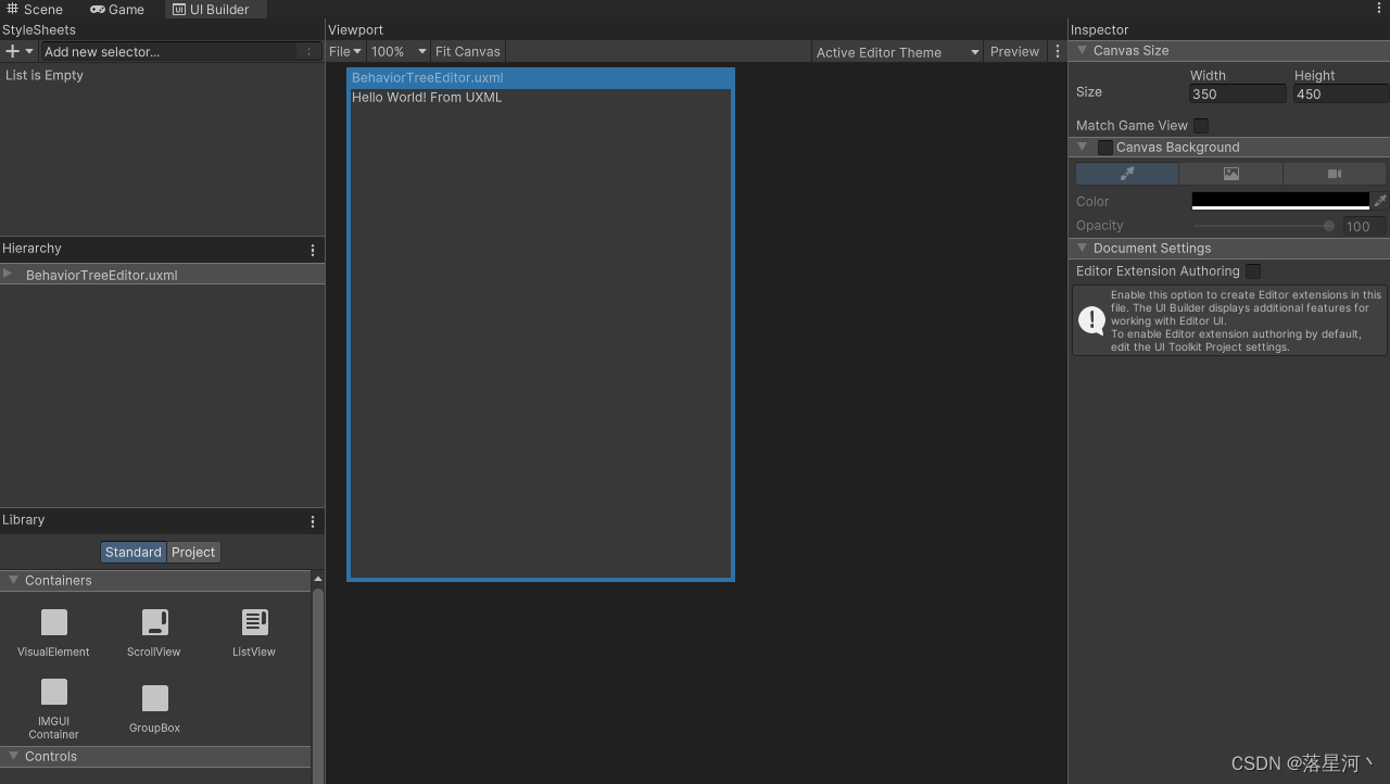 【unity3d】使用ui Builder和graphview创建节点编辑器，可用于状态机和对话编辑器（一）unity Uibuilder Csdn博客 