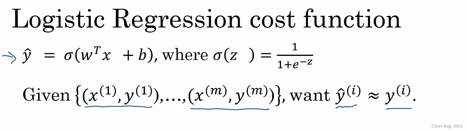 2.3 Logistic 回归损失函数-深度学习-Stanford吴恩达教授_逻辑回归的损失函数-CSDN博客