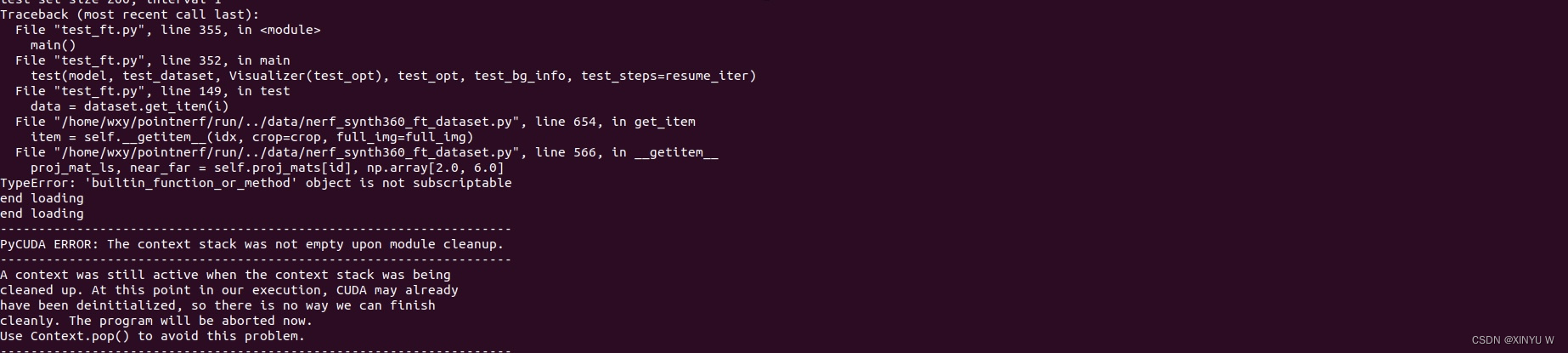 复现point-nerf踩坑记录（可以运行测试）_setting an array element with a sequence. the requ-CSDN博客