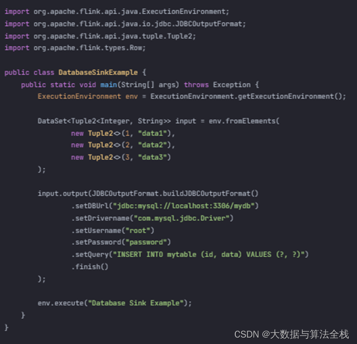 FlinkDatSet-Sink_databasesink-CSDN博客
