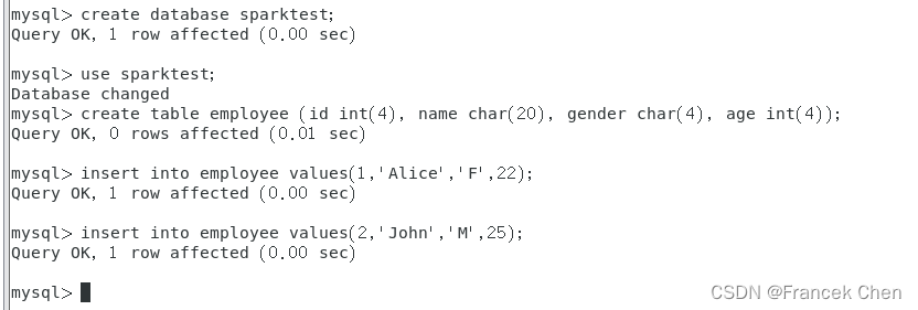 Spark编程实验三：Spark SQL编程_编程实现将rdd转换为dataframe 源文件内容如下(包含id,name,age): 1,ell-CSDN博客