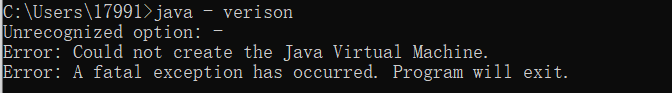Unrecognized option: -Error: Could not create the Java Virtual Machine._unrecognized option ...