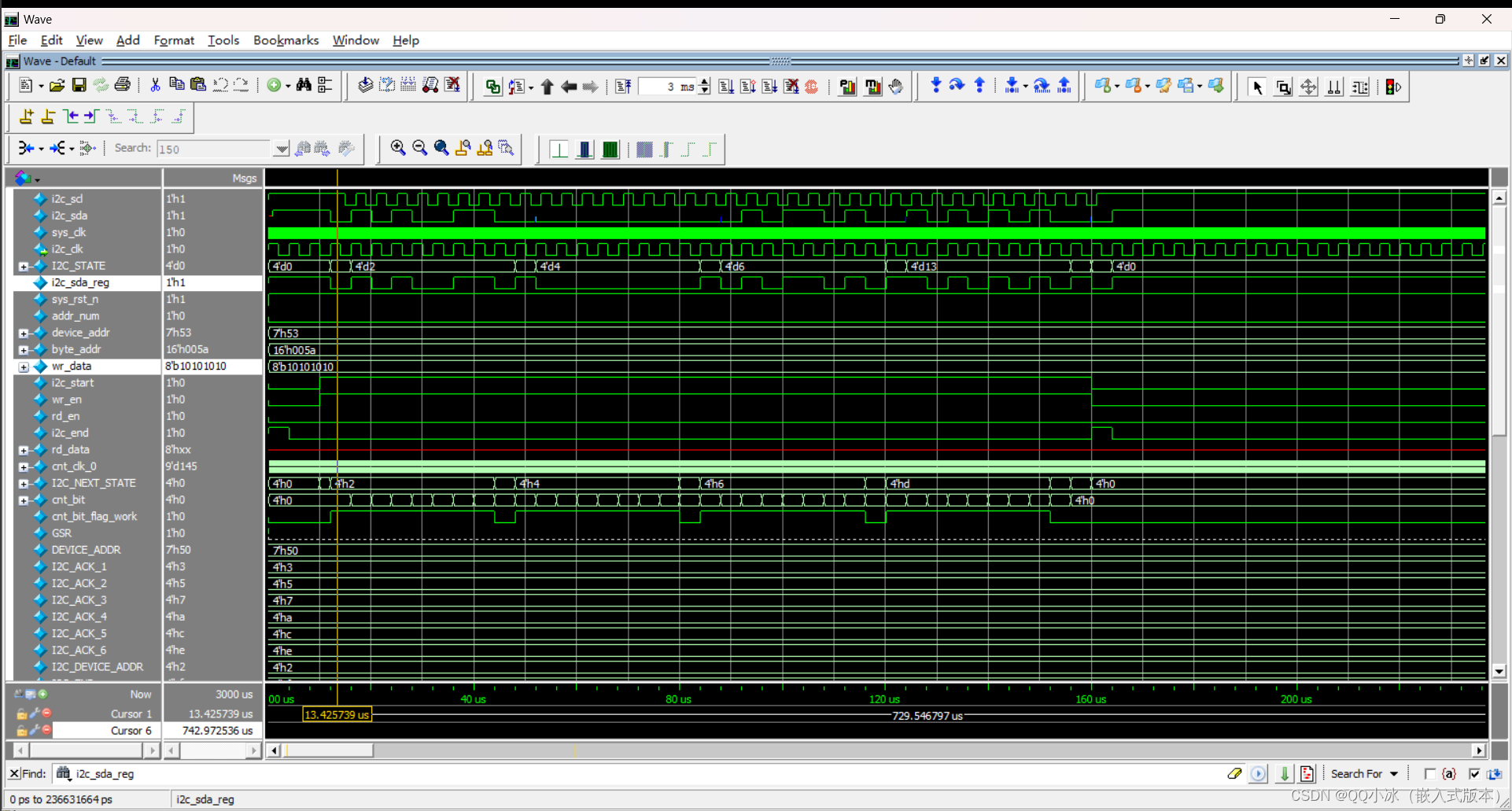 基于I2C的FPGA代码设计（带注释）_fpga i2c代码-CSDN博客