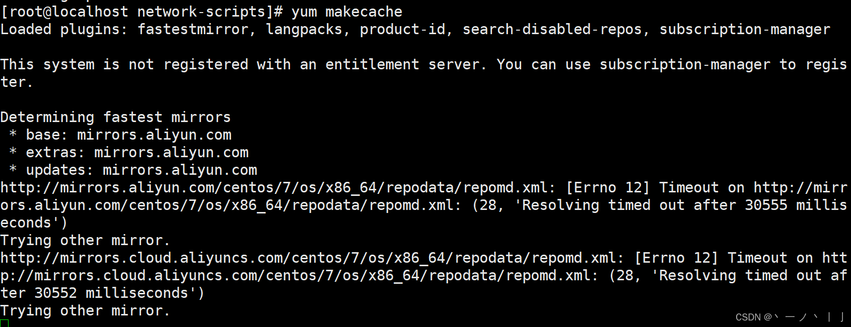 centos yum Trying other mirror.-CSDN博客