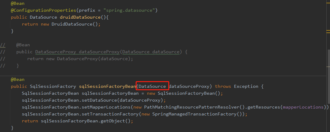 BeanNotOfRequiredTypeException: Bean named ‘dataSource‘ is expected to be of type..but actually ...