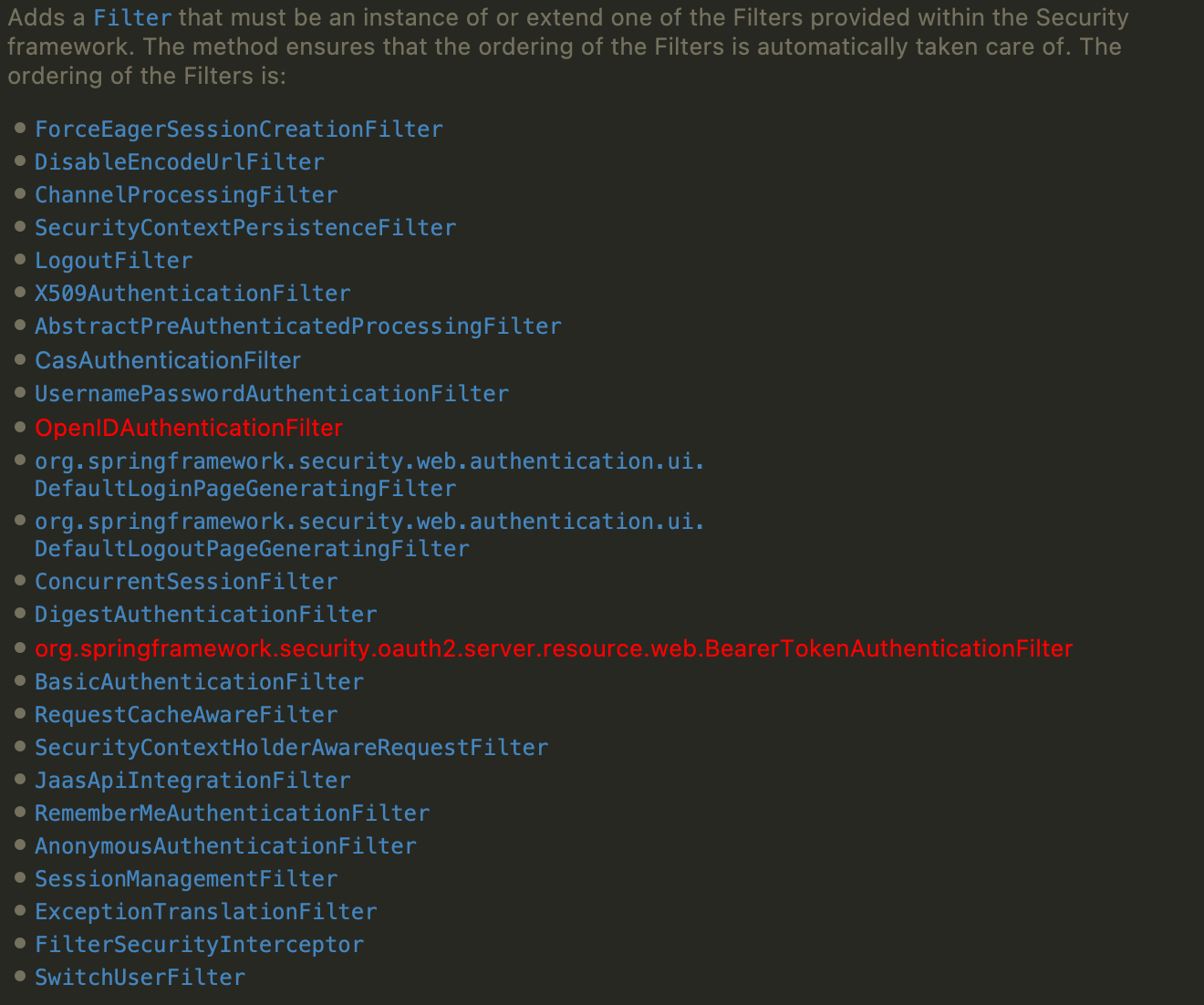 Spring Security 过滤器链基础组件_securityfilterchain-CSDN博客