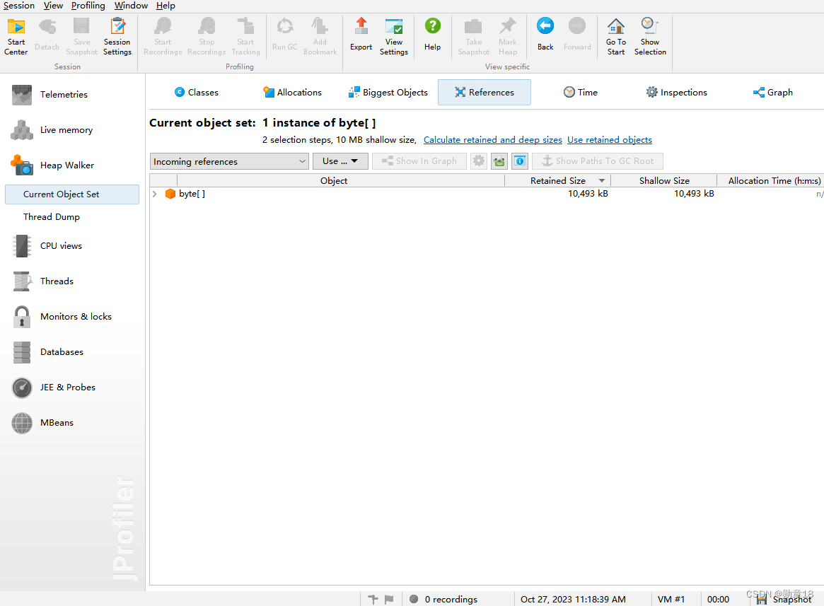 记录一次SpringBoot项目中因为server.max-http-header-size导致的内存溢出 并使用JVM命令以及Jprofile排查过程_biggest objects gc ...