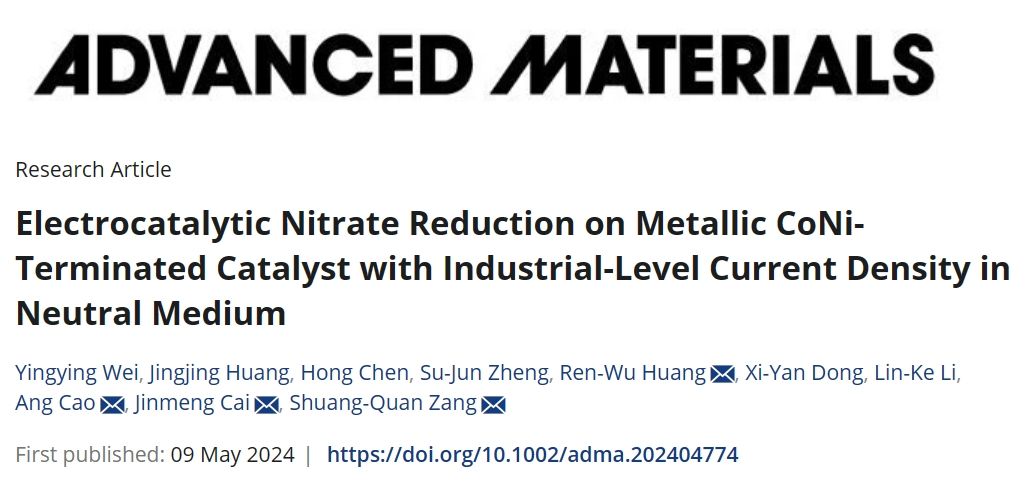 中性介质工业级电流密度高效eNO3RR-CSDN博客