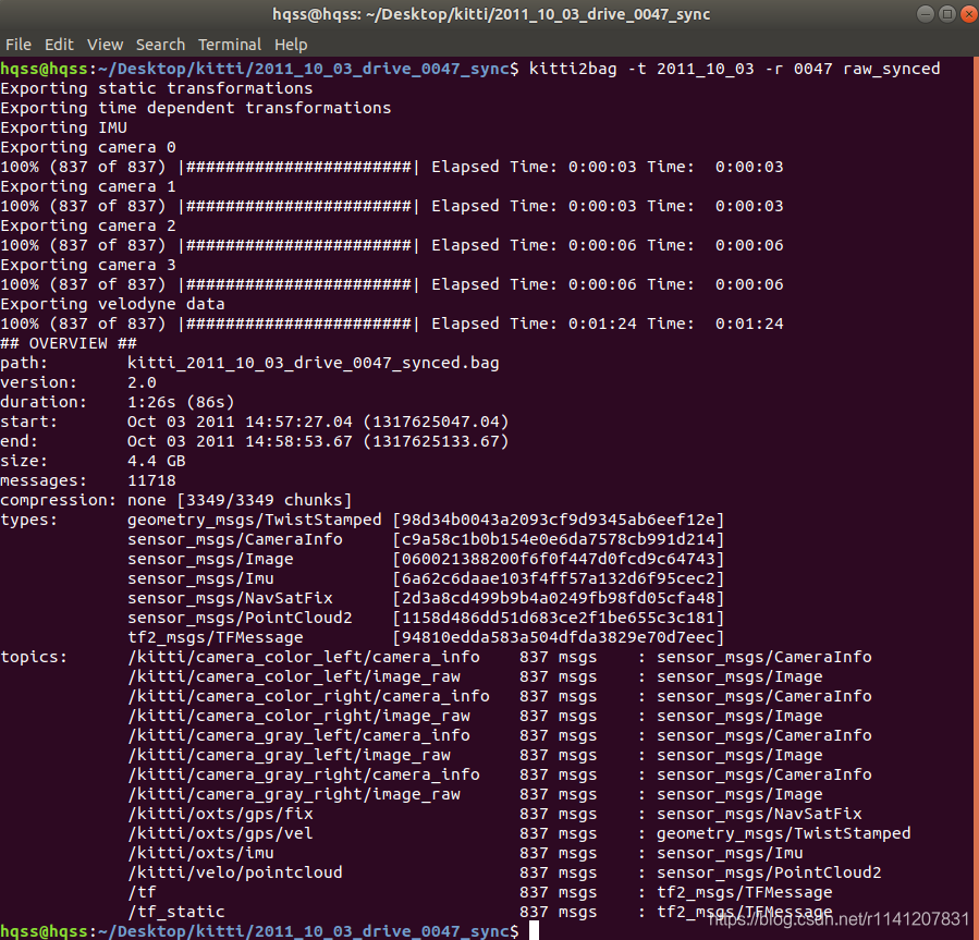 kitti数据集转换bag包——图文教程_kitti.ply转bag-CSDN博客