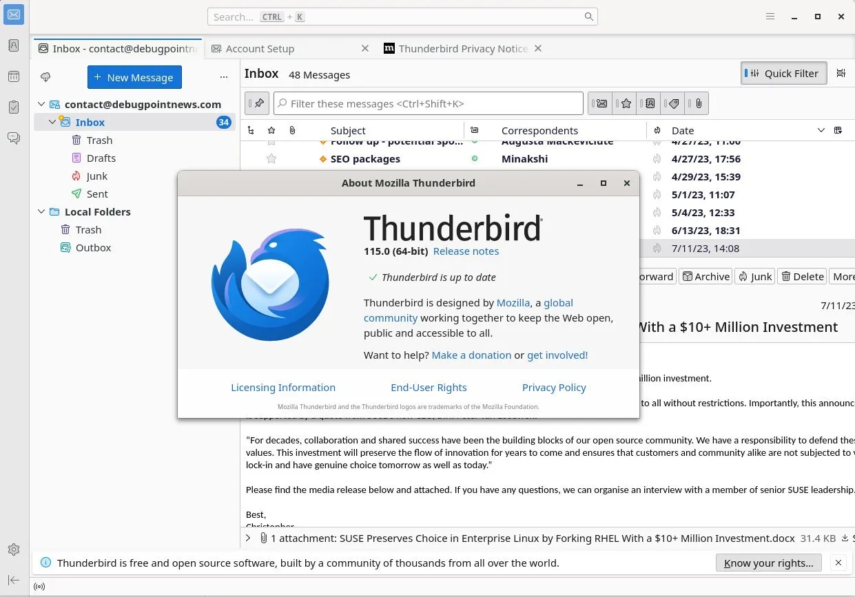 Thunderbird 115 带来了Supernova UI 和先进功能-CSDN博客