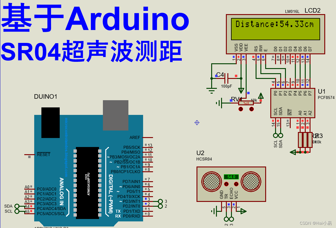 【Proteus仿真】【Arduino单片机】HC-SR04超声波测距_proteus超声波元件怎么找-CSDN博客