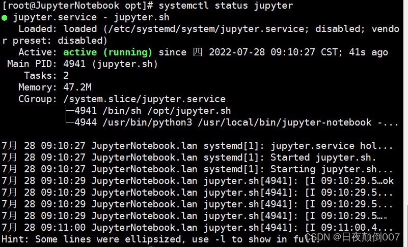 jupyter-notebook 在centos7下 设置服务开机自启动_jupyter怎么自动脚本 centos7-CSDN博客