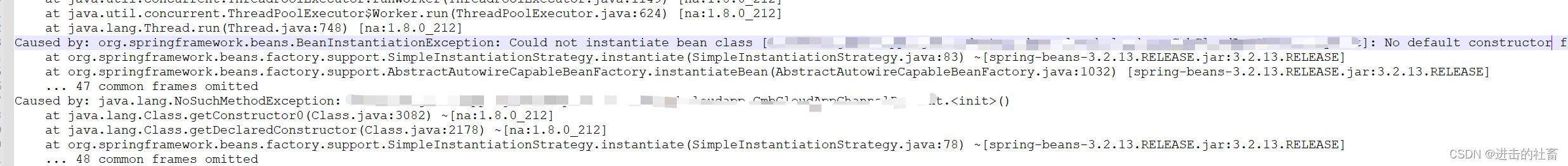 使用了spring构造方法注入实例，但启动报错：no Default Constructor Found Csdn博客 