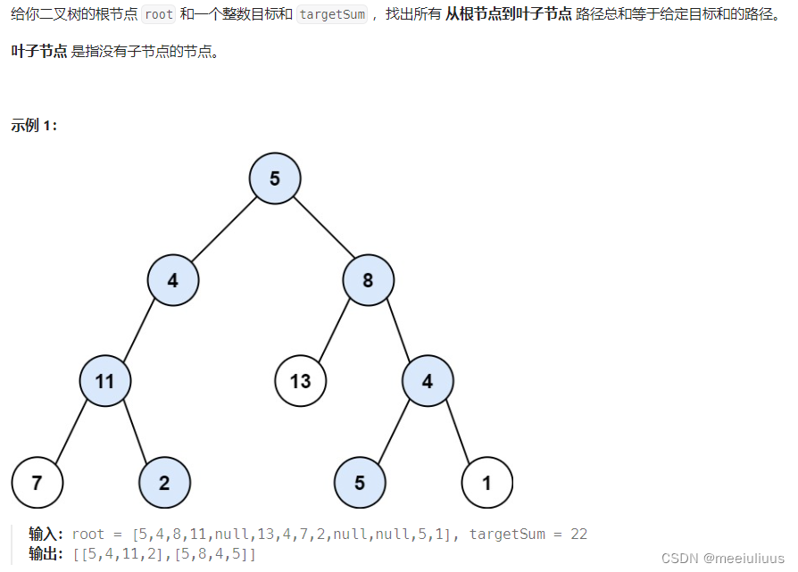代码随想录 Leetcode113 路径总和 Ii Csdn博客 1126