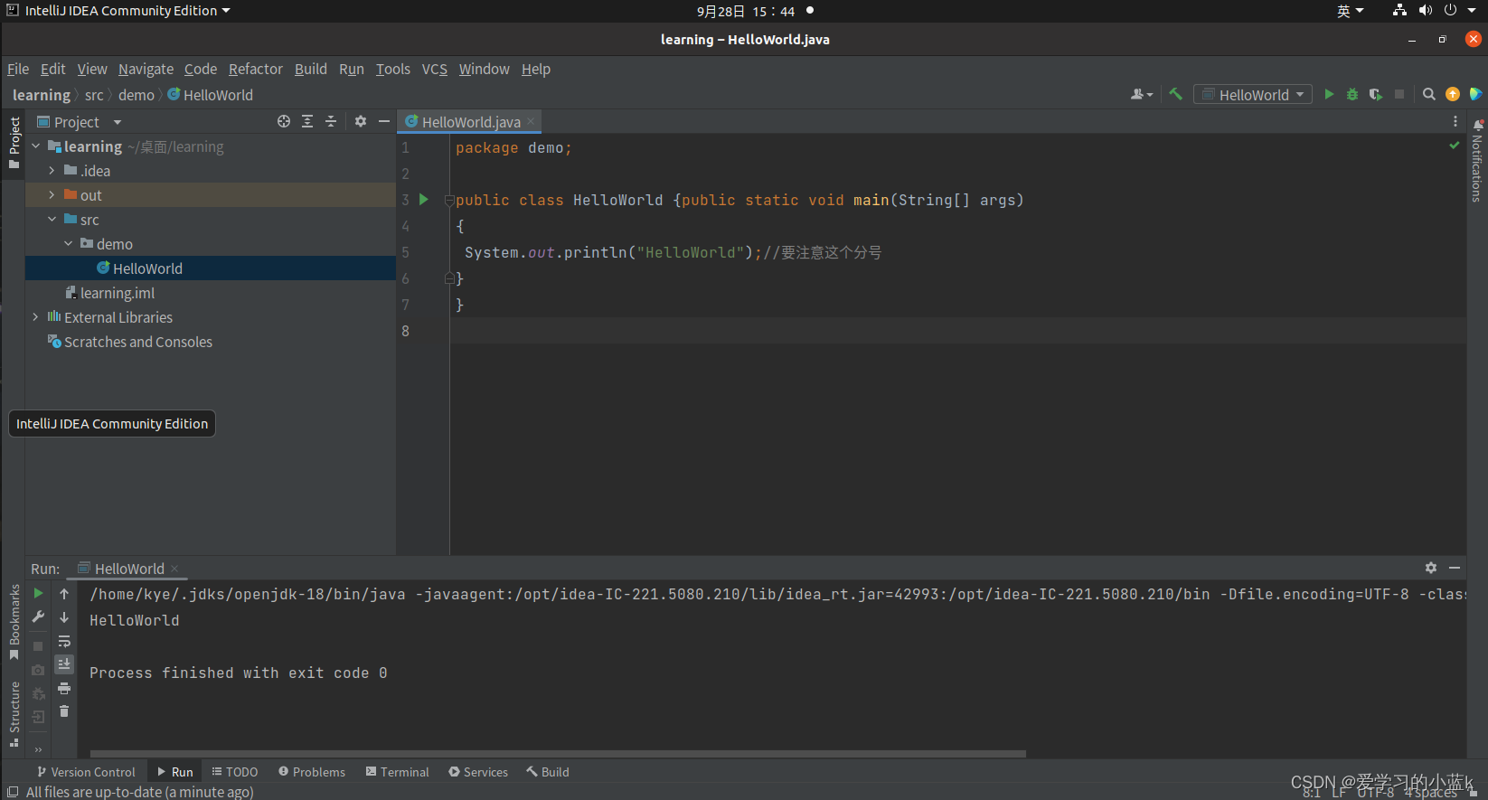 Ubuntu下IDEA安装与HelloWorld示例-CSDN博客