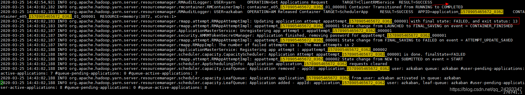 问题 Spark Yarn集群模式 exitCode = 13_yarn exit code 13-CSDN博客