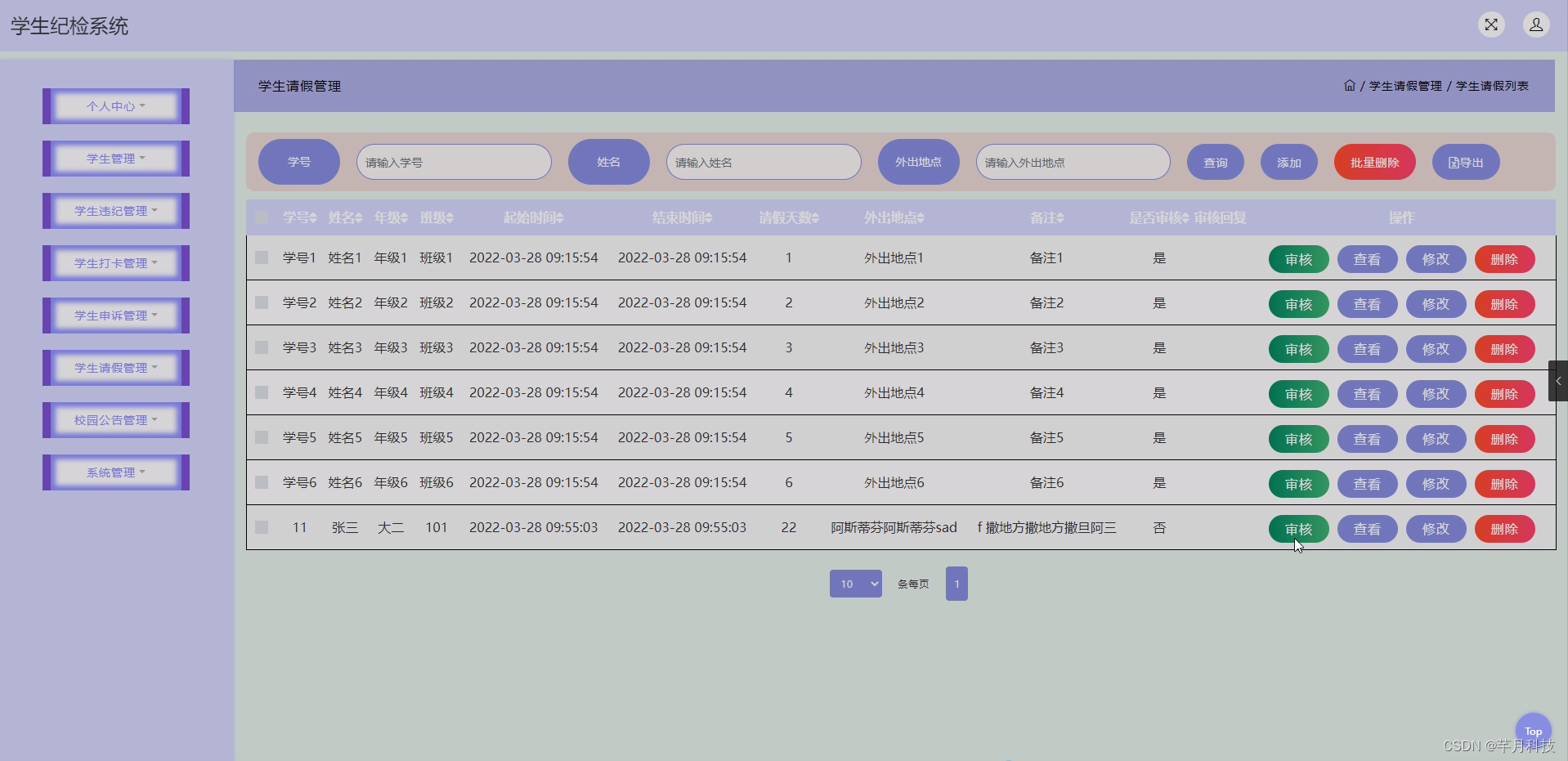 ssm毕设项目学生纪检系统 r688r（java+VUE+Mybatis+Maven+Mysql+sprnig）-CSDN博客