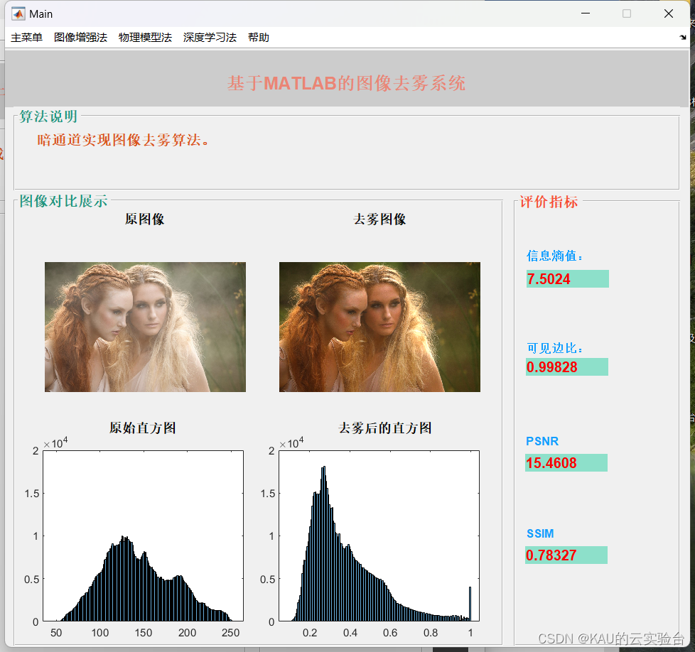 基于matlab的去雾系统(深度学习传统改进方法)v30典型的深度学习模型cnn的去雾算法matlab Csdn博客 1671