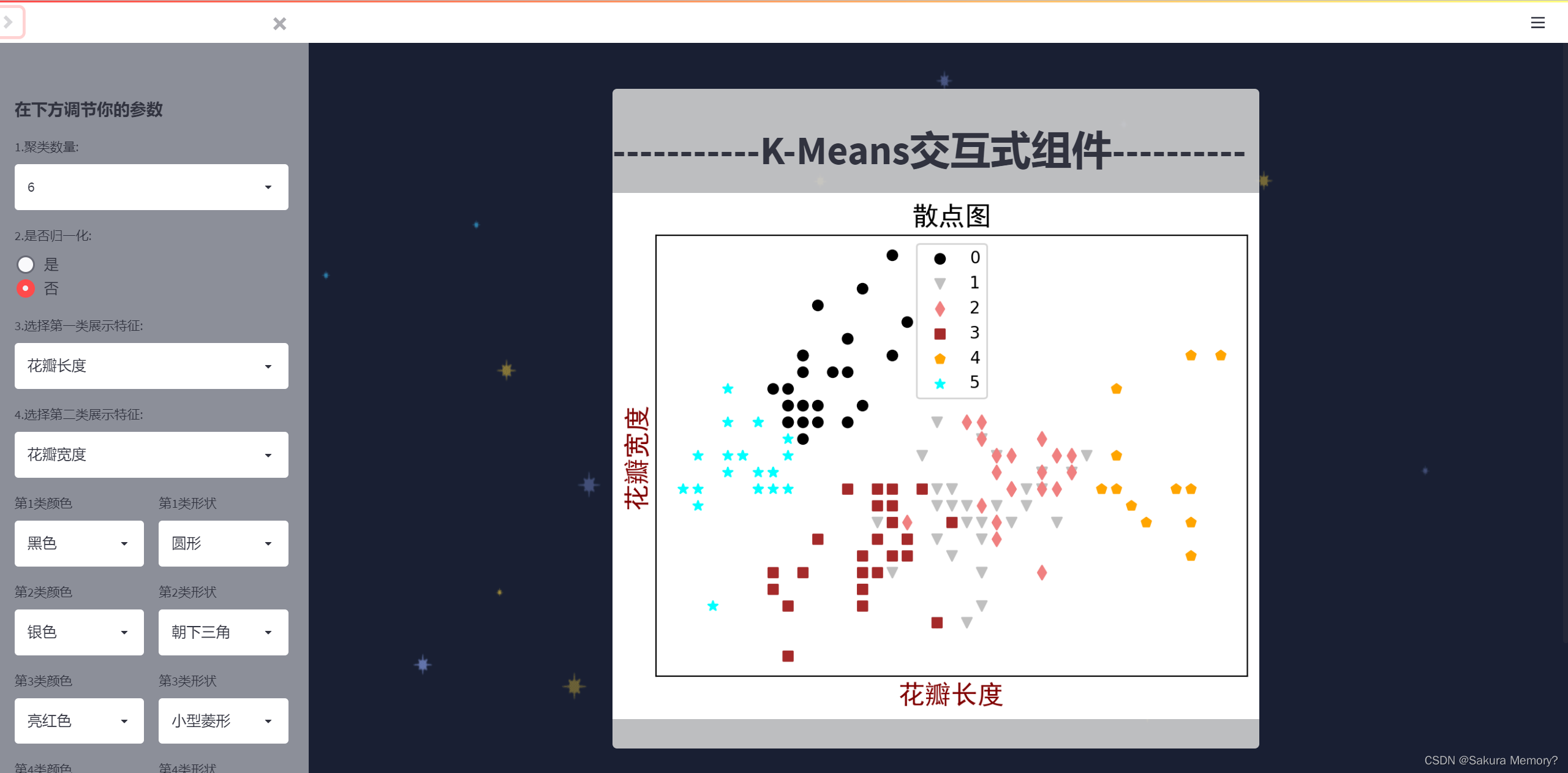 数据可视化 - Streamlit实现页面组件交互与展示（以K-Means为例）_streamlit 交互-CSDN博客
