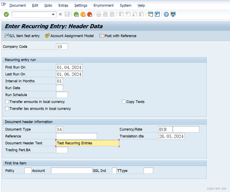 SAP 财务快速记账之—周期性凭证（Recurring Entries）_sap 周期性凭证-CSDN博客