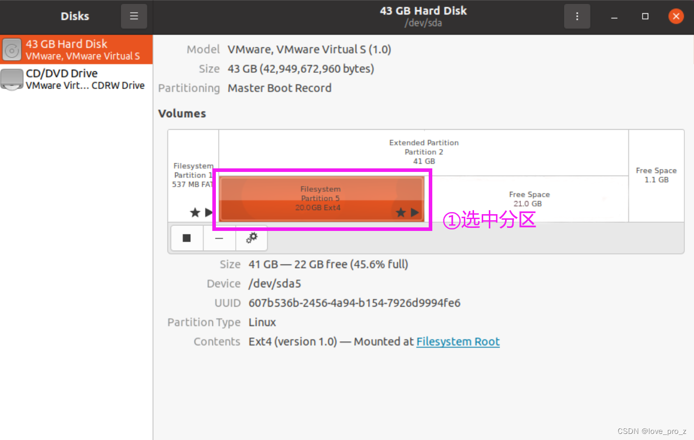 VMware虚拟机-Ubuntu磁盘扩容踩坑教程（ext4）_ubuntu ext4-CSDN博客