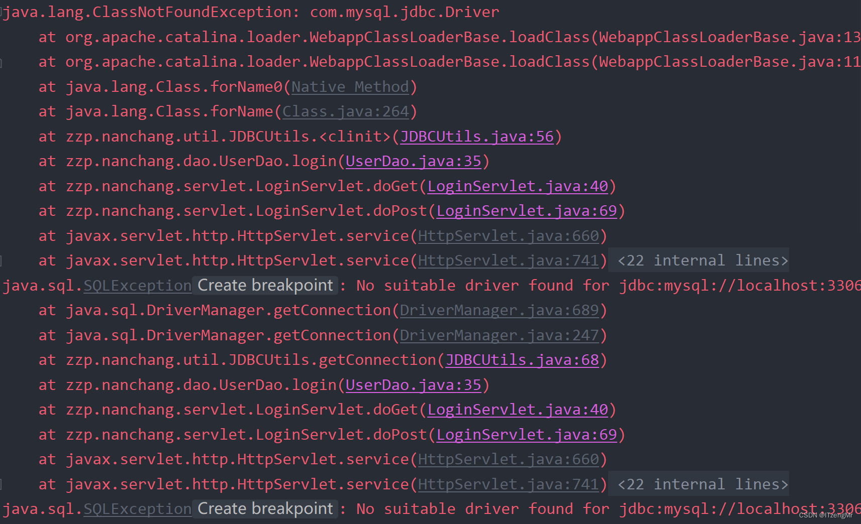 Java Lang Classnotfoundexception Com Mysql Jdbc Driver Csdn博客