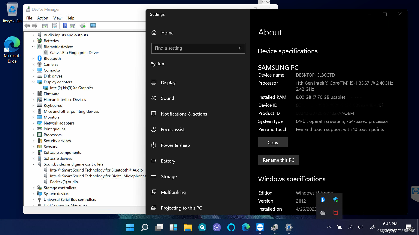 SAMSUNG三星笔记本电脑NP730QDA-KB3US原装出厂Windows11系统(英语和西班牙语)恢复原厂系统_三星主板型号730qda ...