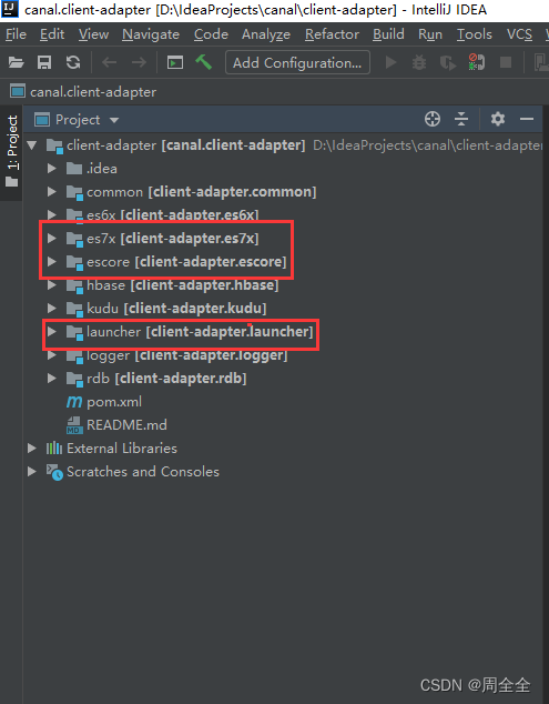 canal学习-运行canal-adapter源码并记录解决报错问题(包含缺失的jar文件)（一）_canal 源码下载-CSDN博客