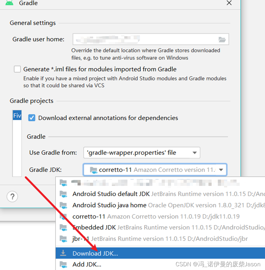解决Android Studio-jdk版本不符问题（No matching variant of com.android.tools.build:gradle:7.4.0 was found ...