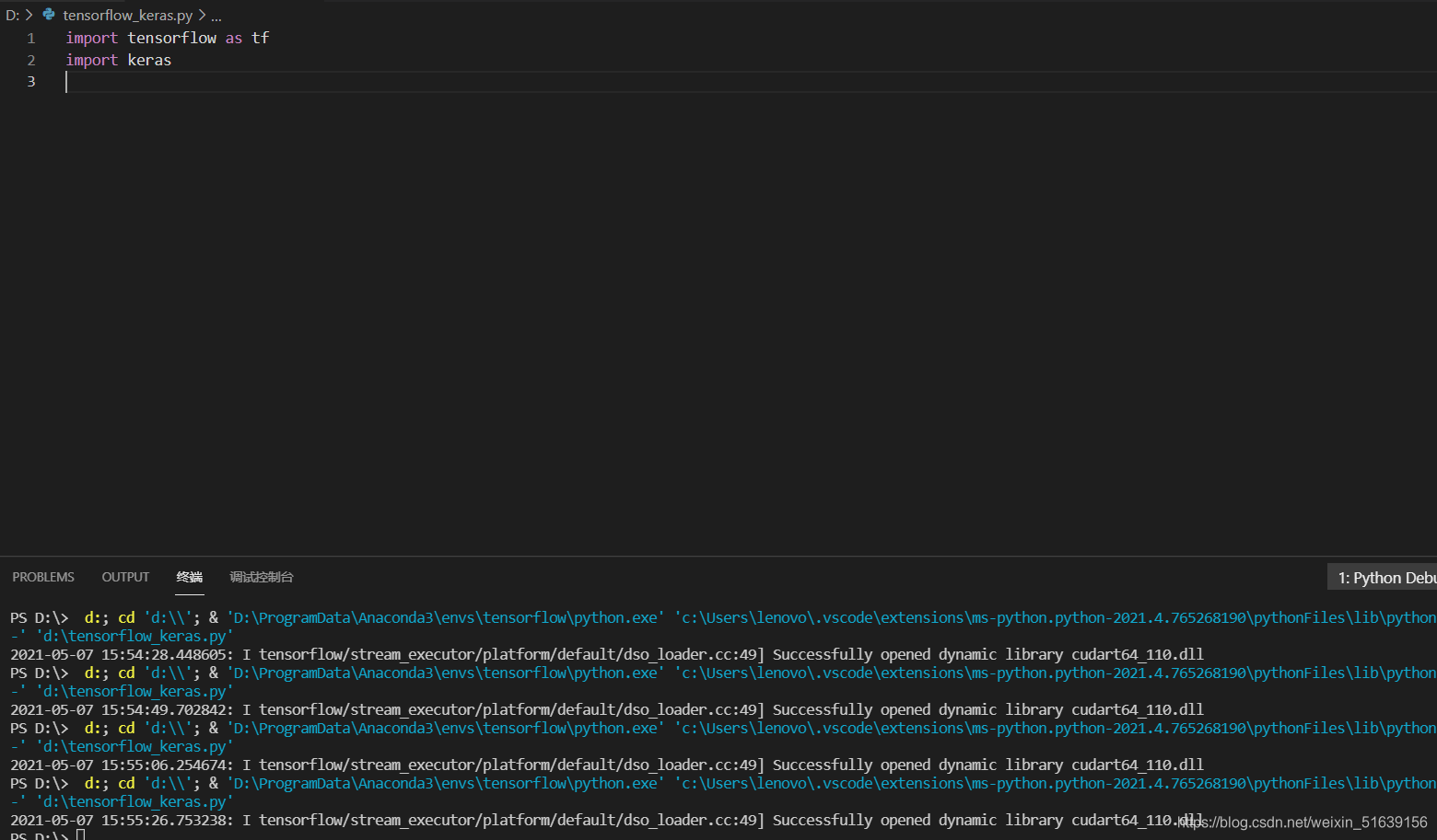 tensorflow2.4.0+keras2.4.3+vscode-CSDN博客
