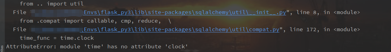 sqlalchemy AttributeError: module ‘time‘ has no attribute ‘clock‘_sqlalchemy attributeerror ...