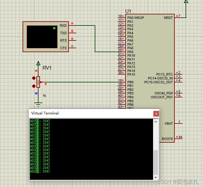 【STM32+HAL+Proteus】系列学习教程---ADC（查询、中断、DMA模式下的电压采集）_hal库ad proteus-CSDN博客