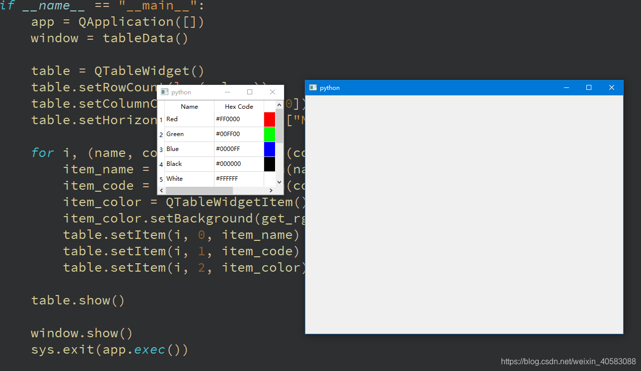 PySide6使用表格小部件显示数据_pyside6怎么显示表格-CSDN博客