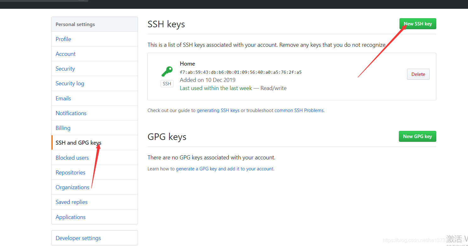 git问题处理：git@github.com: Permission denied (publickey). fatal: Could not read from remote ...