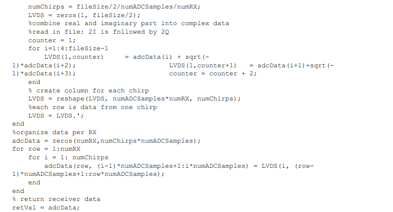 【TI毫米波雷达入门-4】使用matlab对IWR16xxDAC100的数据生成表格_ti使用dca1000 用matlab分析数据-CSDN博客