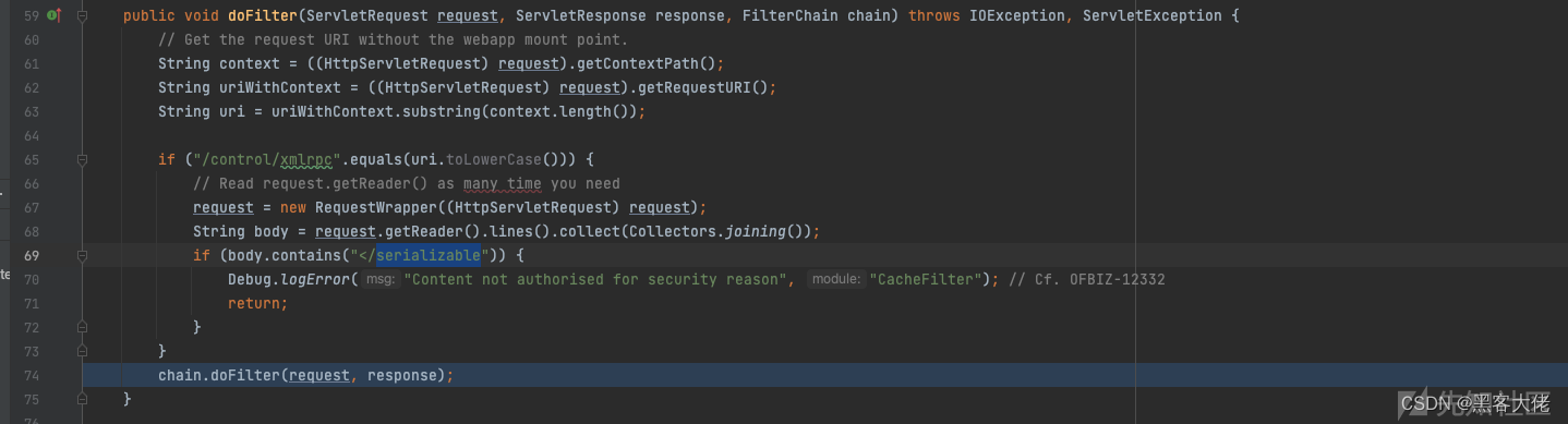 Cve 2020 9496 Ofbiz Xml Rpc漏洞分析与漏洞复现apache Ofbiz Xml Rpc认证绕过反序列化远程代码执行