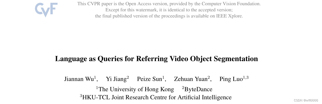 论文阅读CVPR2022Language as Queries for Referring Video Object Segmentation 语言作为查询的参考视频目标分割框架-CSDN博客