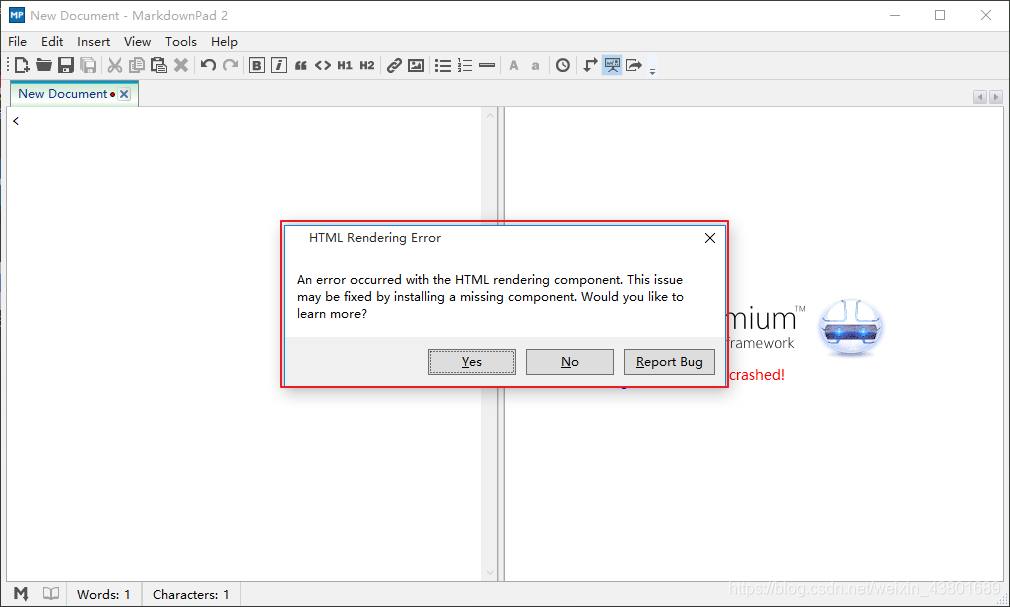 windows 10安装MarkdownPad2出现Html Rendering Error错误_awesomium 1.6.6 sdk-CSDN博客