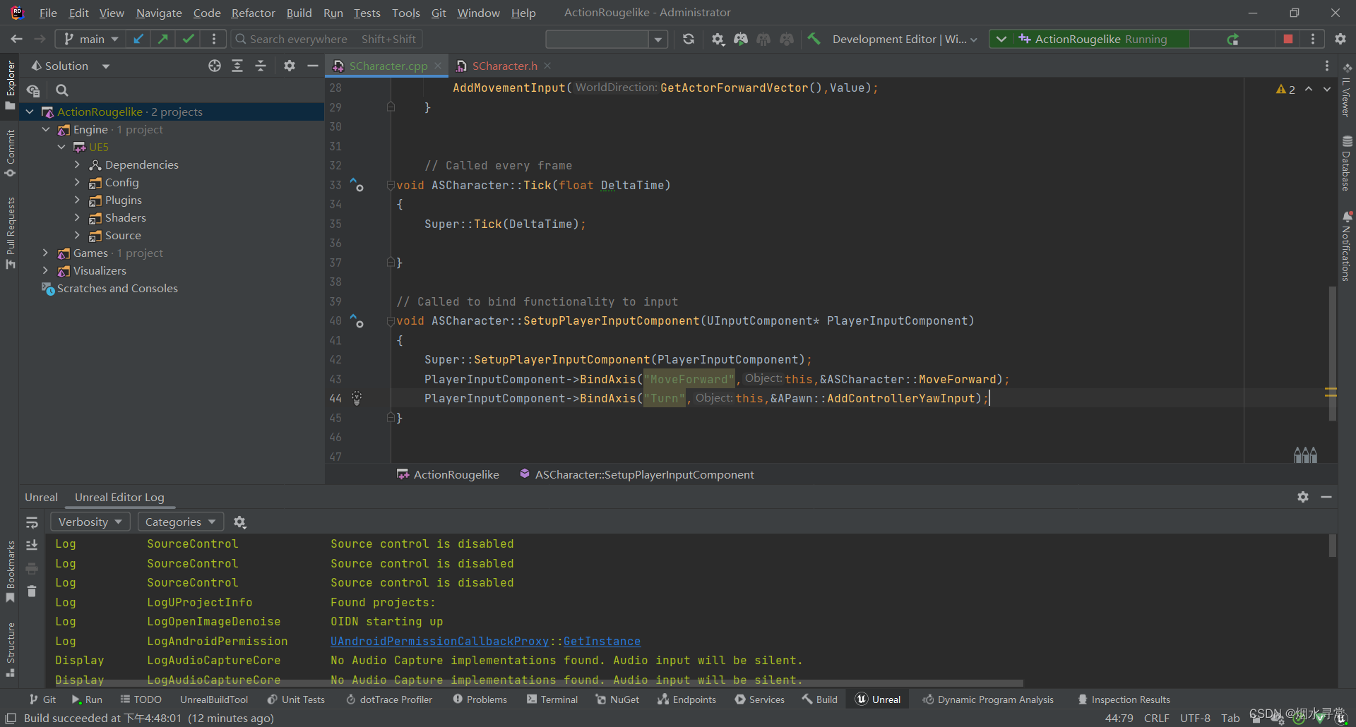 Unreal Engine Rider 学习笔记一 创建角色与转向 11月4日_unreal engine 将人物转至行进方向-CSDN博客