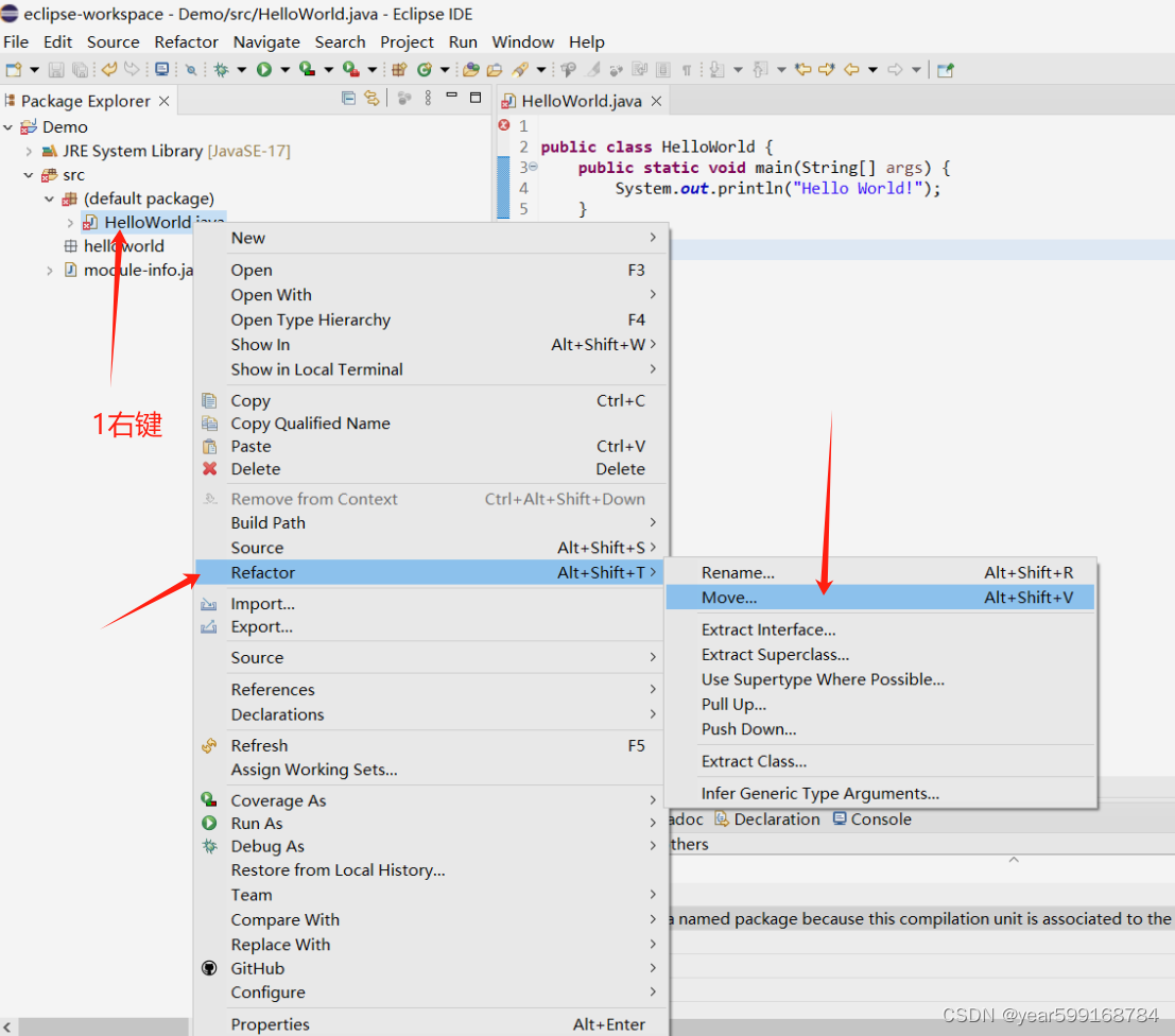 【Java初学】Eclipse新建类无法运行“Errors exist in required project(s)”-CSDN博客