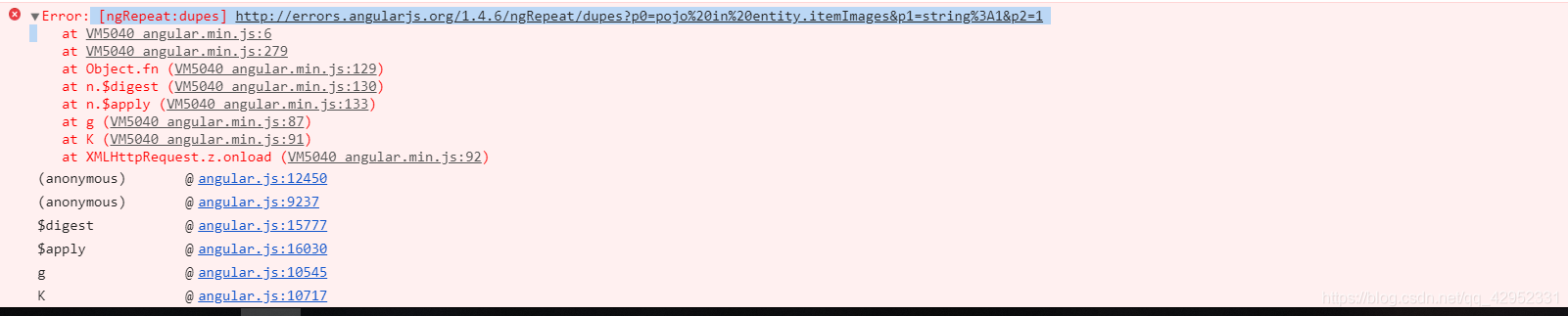 关于angularjs报 [ngRepeat:dupes]-CSDN博客